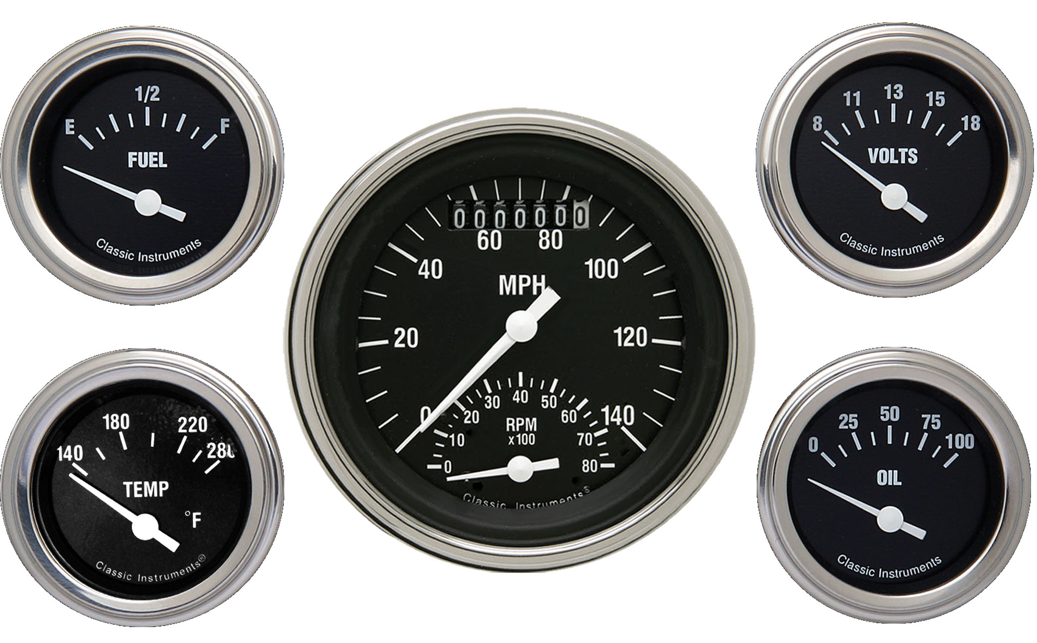 Hot Rod Series 3 3/8" Ultimate Speedo 2 1/8" 4 mätare - Kvarnberg Products