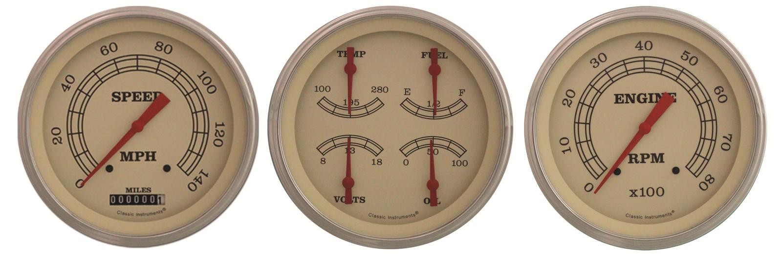 Vintage Series 4 5/8" Speedo, Varvräknare & Quad - Kvarnberg Products